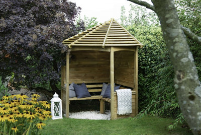 Venetian Wooden Garden Corner Arbour