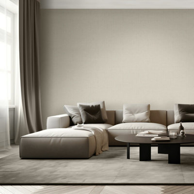 Venezia Texture Beige Heavy Weight Vinyl | DIY at B&Q