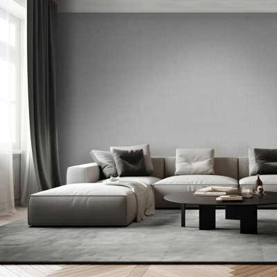 Venezia Texture Light Grey Heavy Weight Vinyl | DIY at B&Q