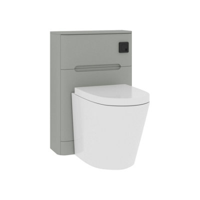 Venice 550mm Dove Grey BTW Back To Wall WC Toilet Unit Without Pan