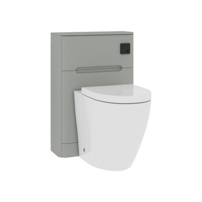 Venice 550mm Dove Grey BTW WC Unit with Elva Rimless Short Projection ...