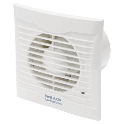Vent Axia 441625 Lo-Carbon Silhouette 100T Axial Extractor Fan 100 mm / 4 Inch (Timer Model)