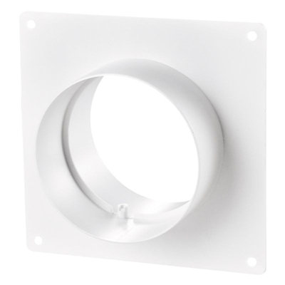 Ventilation PVC Flexible Duct Cowled Wall Kit 100mm White