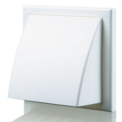 Ventilation PVC Flexible Duct Cowled Wall Kit 150mm White