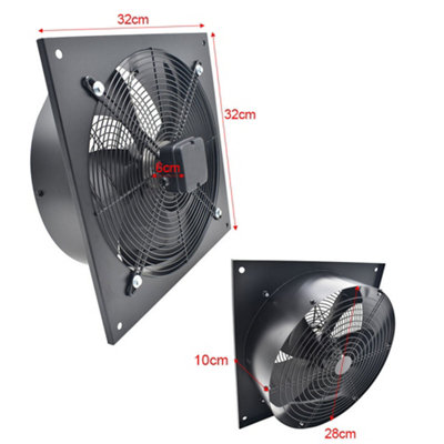 Ventilation Wall-Mounted Exhaust Axial Fan 10-inch