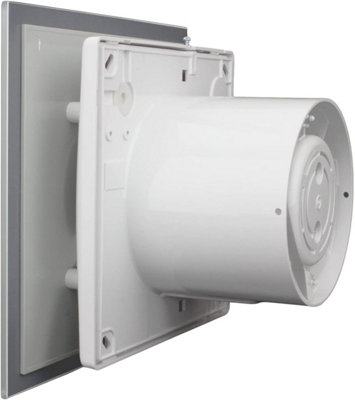 VENTS CRYSTALIS 100 Quiet Glass Front Bathroom Extractor Fan 4 Inch