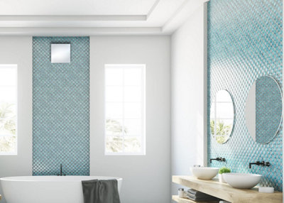 VENTS NAZAIR Chrome 4 inch Luxury Designer Extractor Fan with Pull Cord ...