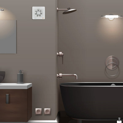 VENTS Silent 100mm (4-Inch) Diameter Bathroom Extractor Fan with ...