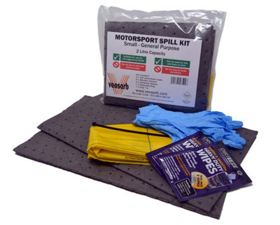 VEOSORB Motorsport Vehicle Spill Kit (Small). MSA Compliant for Rally ...