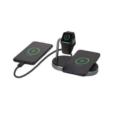 Verbatim 3-in-1 Qi MFi Wireless Fast Charger WCS-02, for iPhone, Apple ...