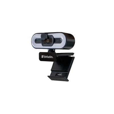 Verbatim Webcam with Microphone and Lighting, External Camera for ...