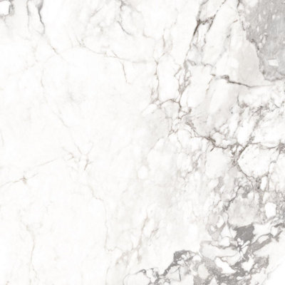Verona Gloss White Marble Effect Porcelain Wall & Floor Tile Pack of 76 ...