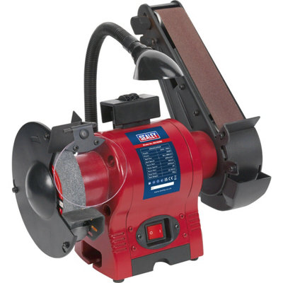 Versatile 150mm Bench Grinder and 50mm Belt Sander with 250W Induction ...