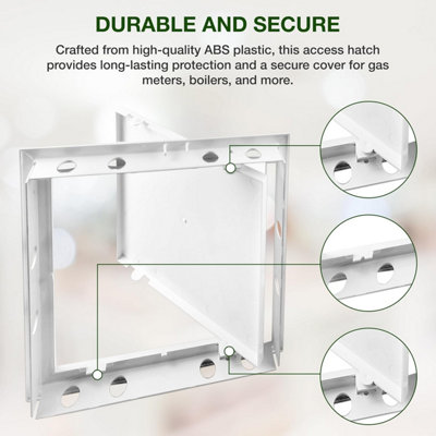 Versatile ABS Plastic Inspection Hatch 150 x 300mm - Access Panel for ...