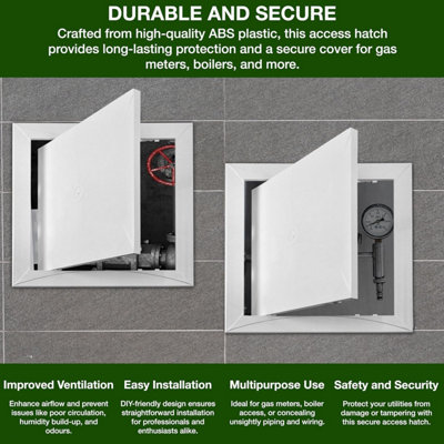 Versatile ABS Plastic Inspection Hatch 200 x 200mm - Access Panel for ...