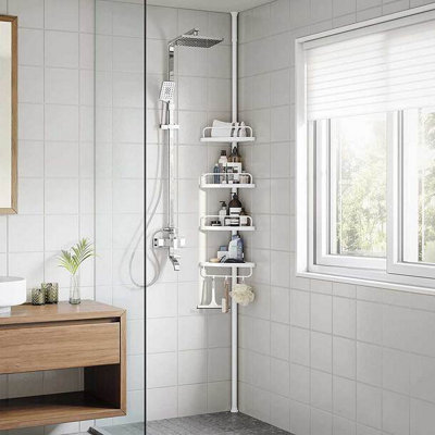 Versatile Adjustable Bathroom Corner Shelf for Organizing Shower Essentials