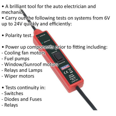 Versatile Automotive Probe Testing Tool with 4.5m Cable for 6V to 24V ...