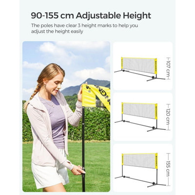 Versatile Badminton and Volleyball Net Set, Long Net, Adjustable Poles ...