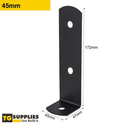VERSATILE BLACK BOLT DOWN PERGOLA POST ANGLE BRACKET - PERGOLA ...