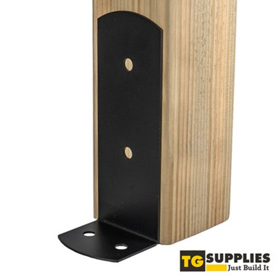 Versatile Black Bolt Down Pergola Post Angle Bracket - Pergola ...