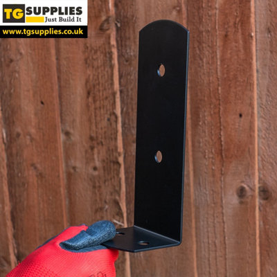 Versatile Black Bolt Down Pergola Post Angle Bracket - Pergola ...