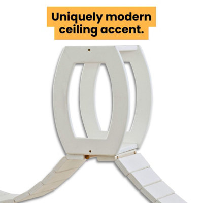 Versatile Ceiling-Mounted Cat Tree - White Wood Cat Tower with Shelves ...