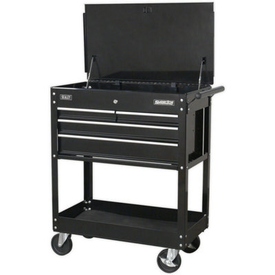 Versatile Heavy Duty Tool and Parts Trolley with Lockable Top - 925 x ...