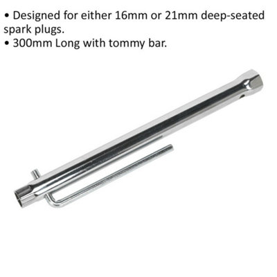 Versatile Long Reach Spark Plug Socket - 16mm & 21mm Dual Sockets with ...