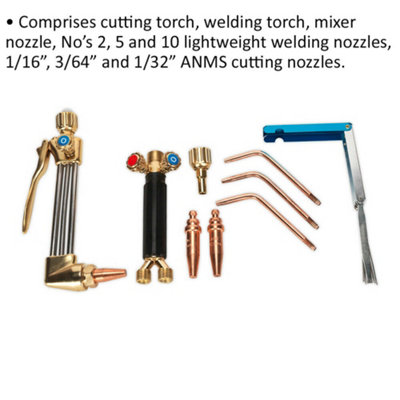 Versatile Oxyacetylene Welding and Cutting Torch Kit - Complete Set for ...