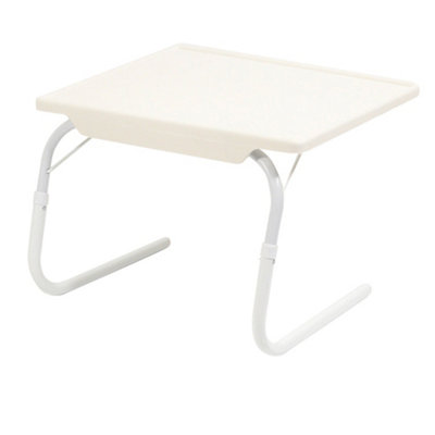 Versatile Portable White Bed Table for Reading, Writing, and Eating ...