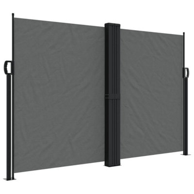 Versatile Retractable Side Awning Anthracite 160x600 cm
