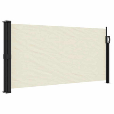 Versatile Retractable Side Awning Cream 100x500 cm