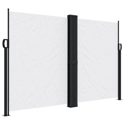 Versatile Retractable Side Awning White 160x600 cm