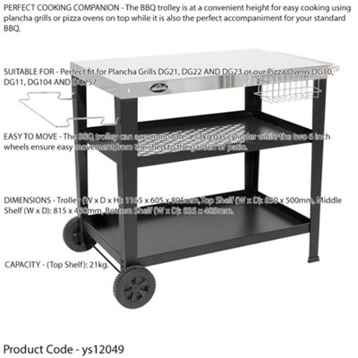 Versatile Stainless Steel BBQ and Grill Trolley for Outdoor Cooking and ...
