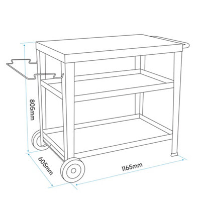 Versatile Stainless Steel BBQ and Grill Trolley for Outdoor Cooking and ...
