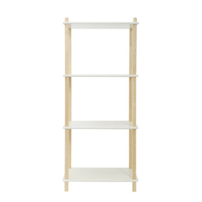 Versatile Tiered Shelf Solid Birch Shelving Unit Storage Organised ...