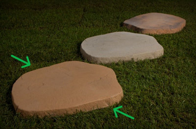 Verso Irregular Concrete Garden Stepping Stone Barley 500mm Pack of 25
