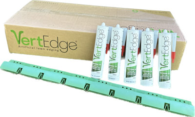 VertEdge Artificial Lawn perimeter fixing system 50 pack + 5 adhesives