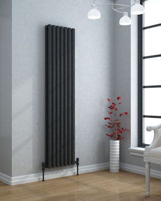 VERTICA by ADIGE Designer Upright Radiator 1500x420mm Anthracite Double ...
