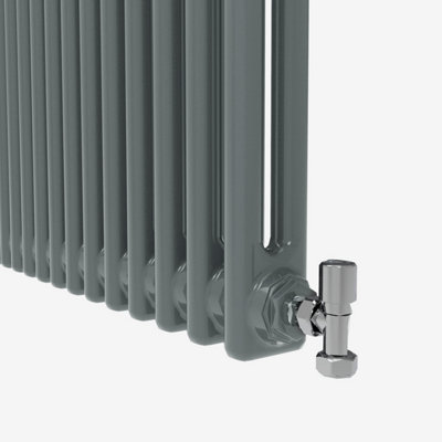 Vertical Anthracite Double Column Radiator (H) 1500mm x (W) 380mm.