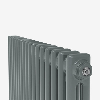 Vertical Anthracite Double Column Radiator (H) 1800mm x (W) 200mm.