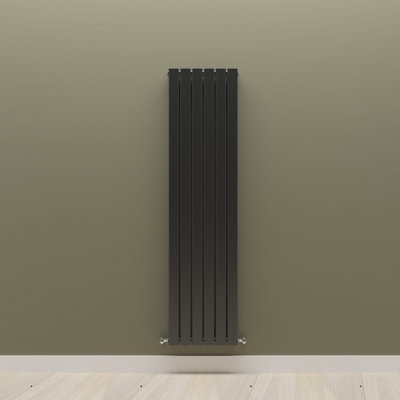 Vertical Black Double Flat Panel Radiator (H) 1600 mm x (W) 408 mm ...