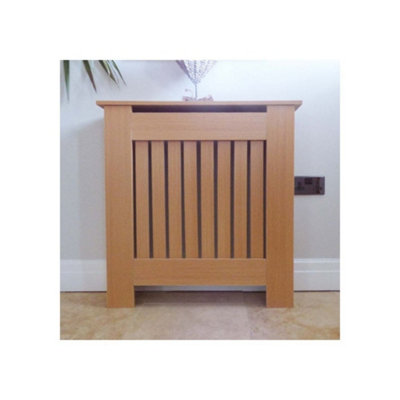 Vertical Grill Oak Radiator Cover - Mini | DIY at B&Q