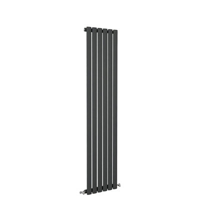 Vertical Single Panel Oval Column Anthracite Designer Radiator 1600x354mm