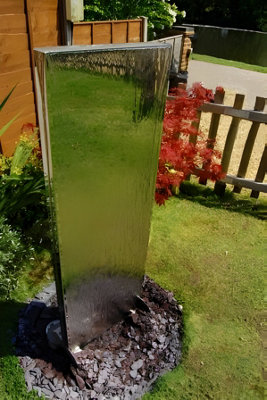 Vertical Stainless Steel Outdoor Water Feature Wall with Plastic ...