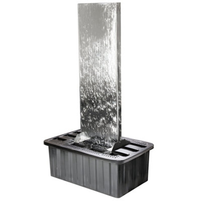Vertical Stainless Steel Outdoor Water Feature Wall with Plastic ...