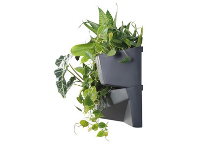 Vertical Standing Garden Flower Pots Cascade Balcony Anthracite Plant ...