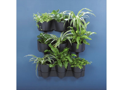 Vertical Standing Garden Flower Pots Cascade Balcony Anthracite Plant ...