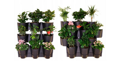 Vertical Standing Garden Flower Pots Cascade Balcony Anthracite Plant ...