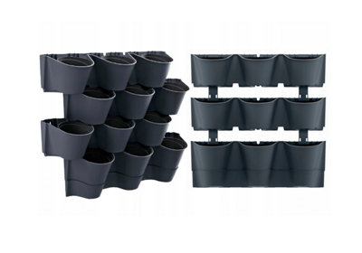 Vertical Standing Garden Flower Pots Cascade Balcony Anthracite Plant ...